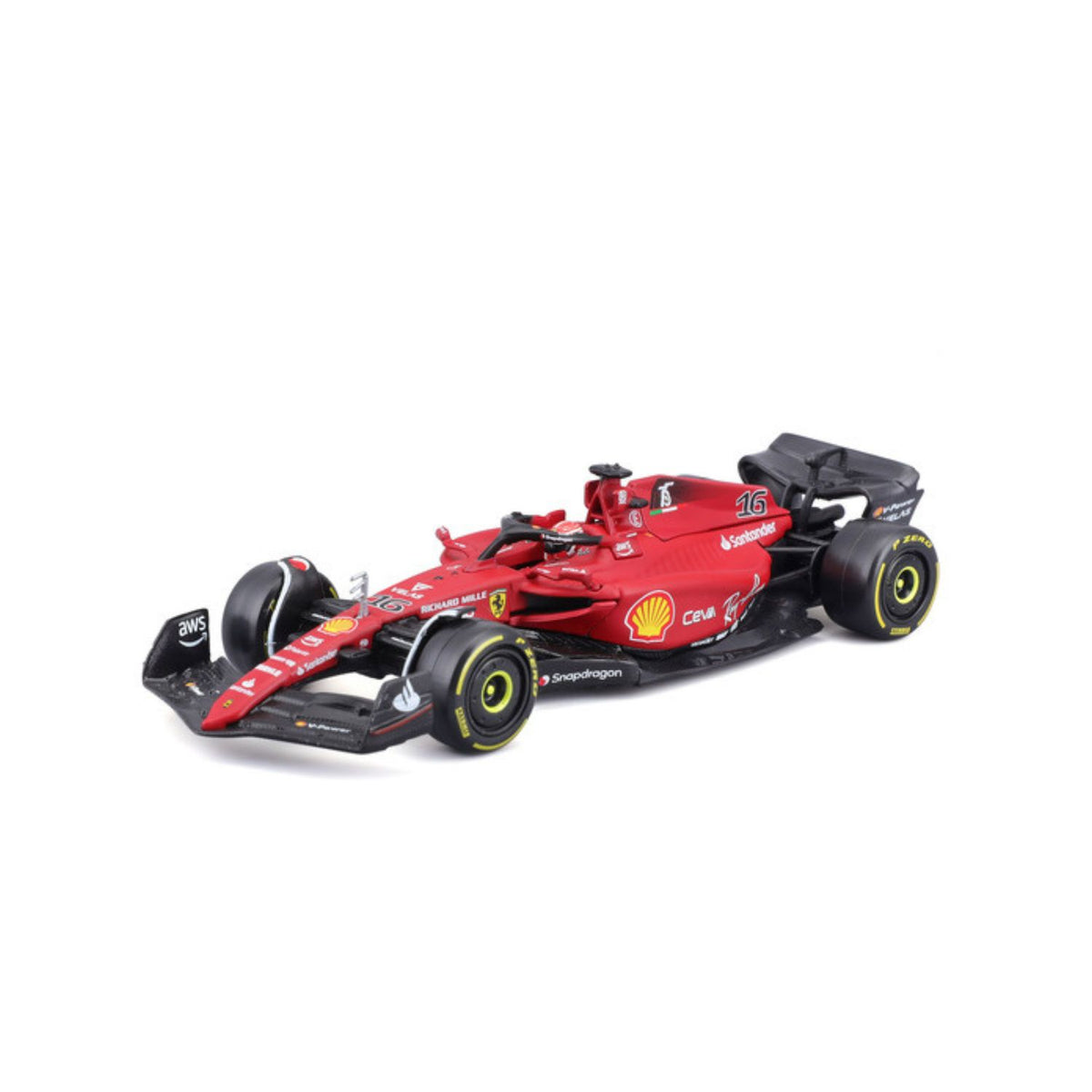 Model Ferrari F1, s prilbou, F1-75, bburago, 1:43, Carlos Sainz ...
